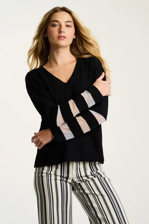 Lisa Todd Mesh Fest Tee - Black