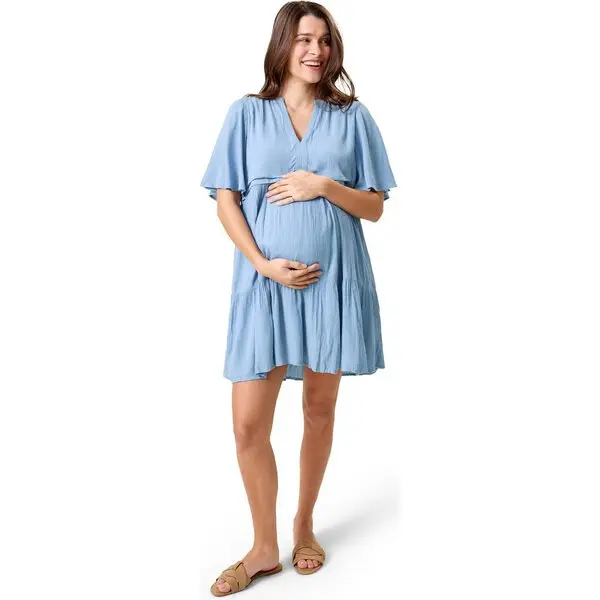 KINDRED BRAVELY Marlowe Nursing Mini Dress - Vintage Blue
