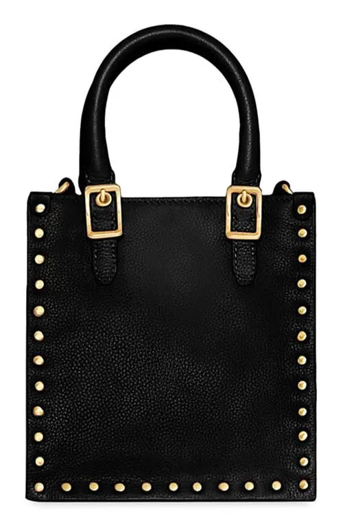 Rebecca Minkoff Mini Studded Leather Tote - Black