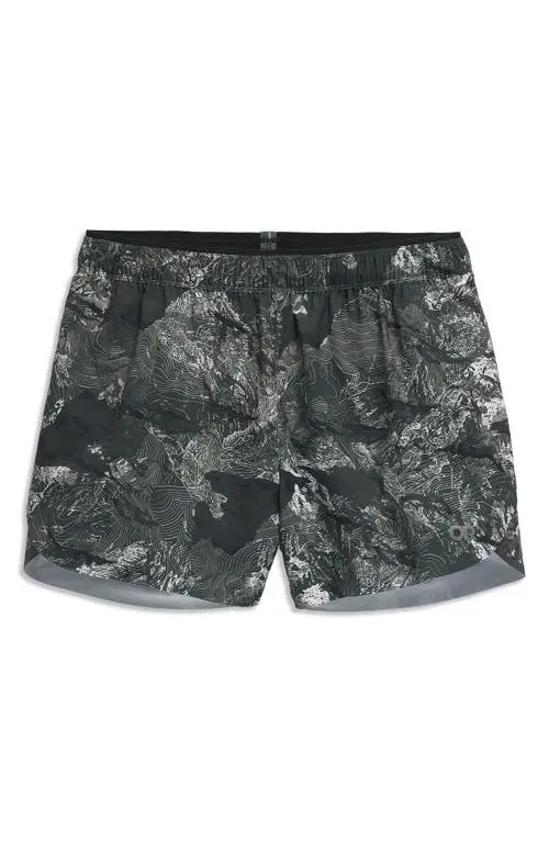 OUTDOOR RESEARCH Swift Lite 4-inch Shorts - Malachite Baker Print