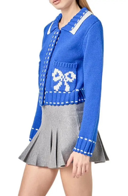 English Factory Bow Cardigan