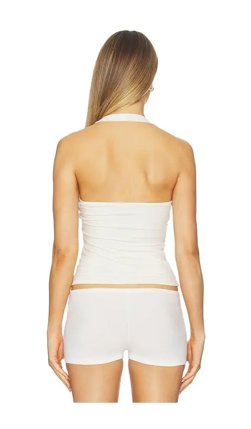 GEEL Isabelle Halter Top - White