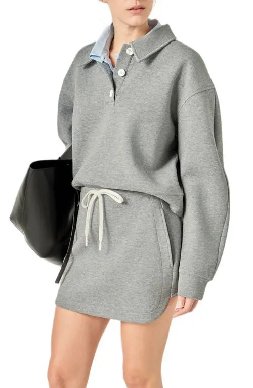 English Factory Scuba Drawstring Miniskirt