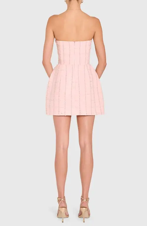 Amanda Uprichard Metallic Plaid Cocktail Romper - Mch