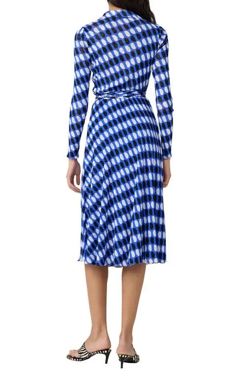 Diane Von Furstenberg Phoenix Reversible Long Sleeve Midi Shirtdress
