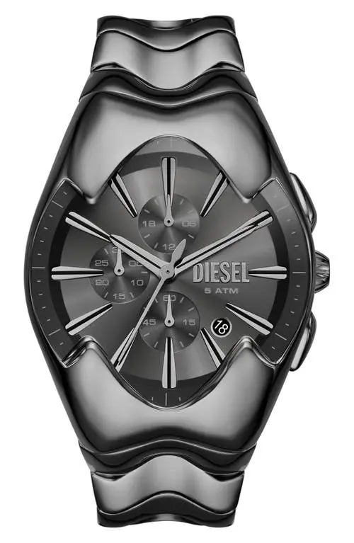 DIESEL® Mercurial Tonneau Chronograph Bracelet Watch - Gray