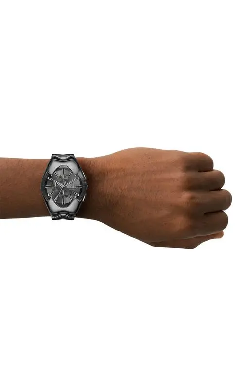 DIESEL® Mercurial Tonneau Chronograph Bracelet Watch - Gray