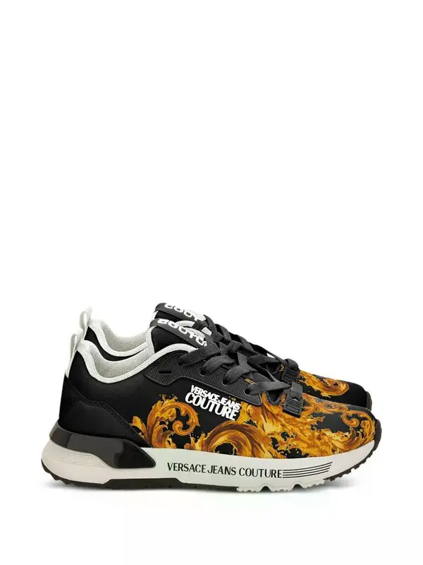 Versace Dynamic Printed Sneakers - Black