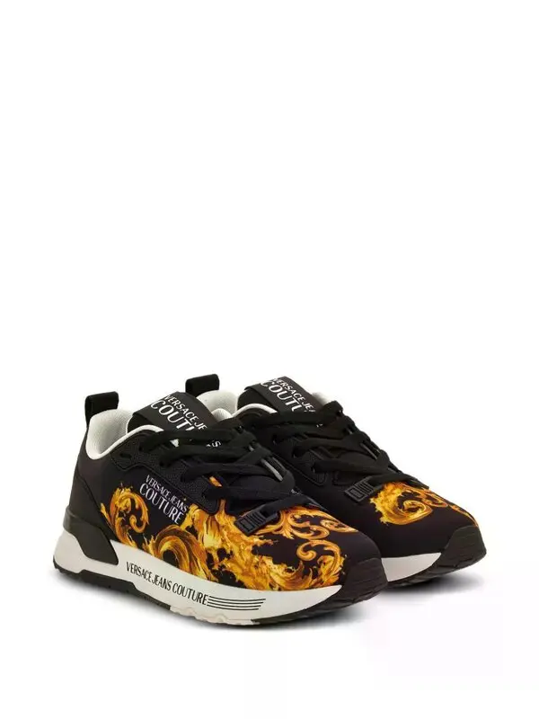Versace Dynamic Printed Sneakers - Black
