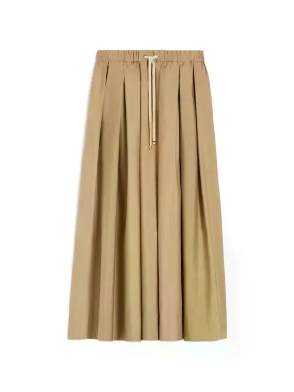 Max Mara Pleated Drawstring Skirt - Neutrals