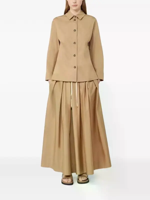Max Mara Pleated Drawstring Skirt - Neutrals