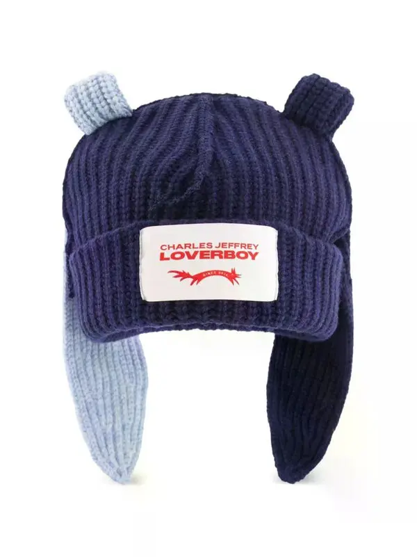 CHARLES JEFFREY Chunky Bunny Beanie - Blue