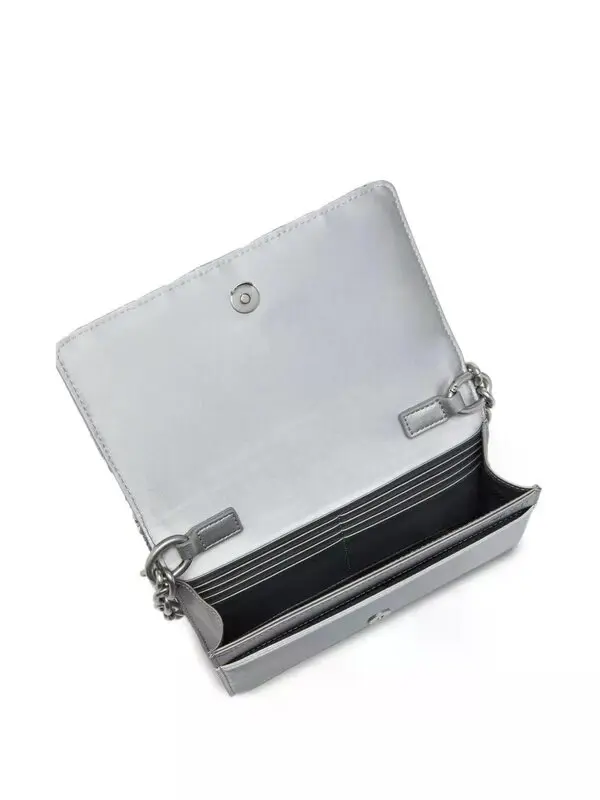 DIESEL® Quilted Chain-strap Mini Bag - Silver