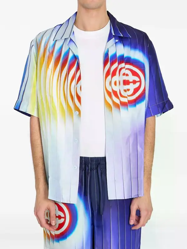 Casablanca Shockwave Silk Shirt - Blue