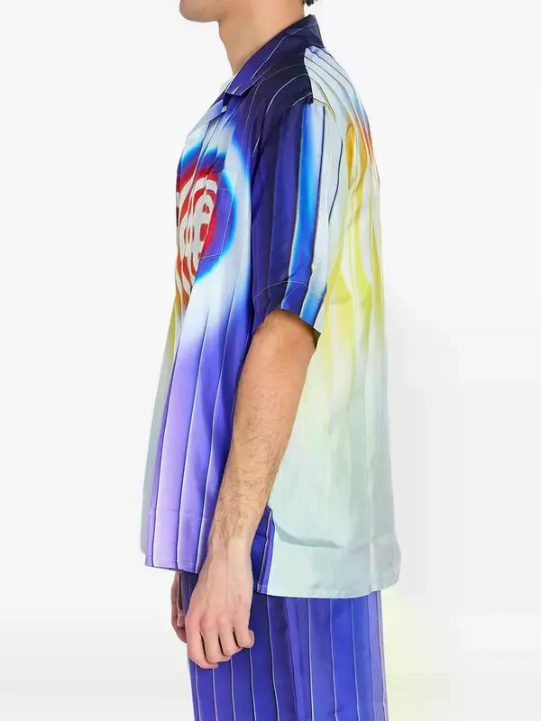 Casablanca Shockwave Silk Shirt - Blue