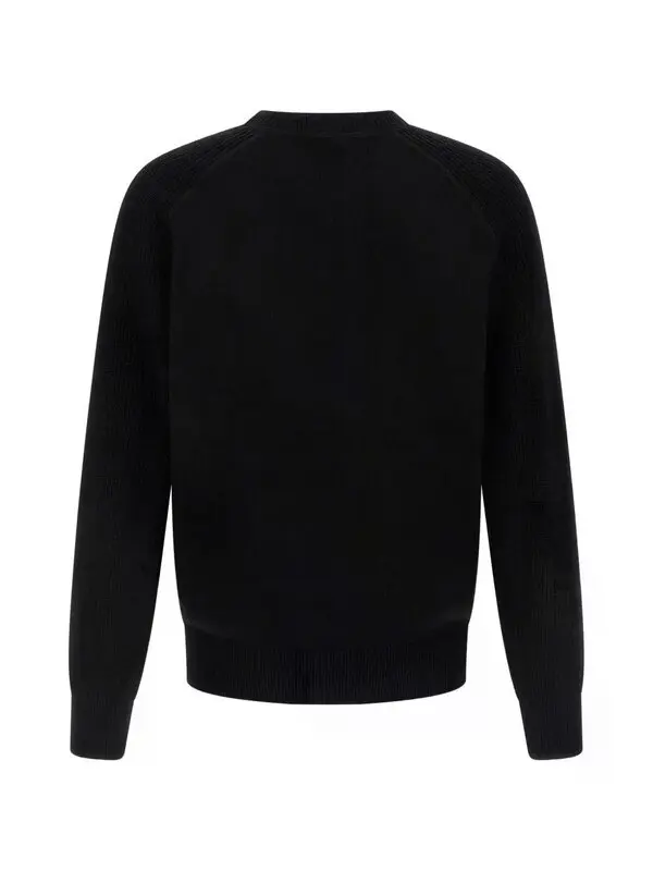 BOSS Raglan Sleeve Crew Neck Sweater - Black