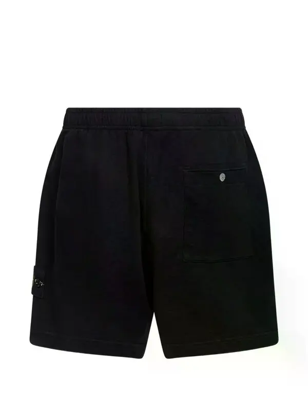 Stone Island Badge Shorts - Black