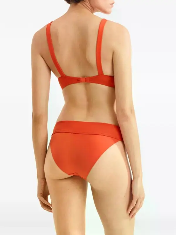 ERES Button Detail High-waisted Bikini Briefs - Orange
