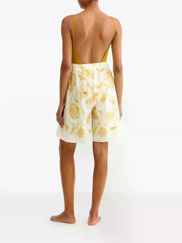 ERES Floral-print Cotton Shorts - White