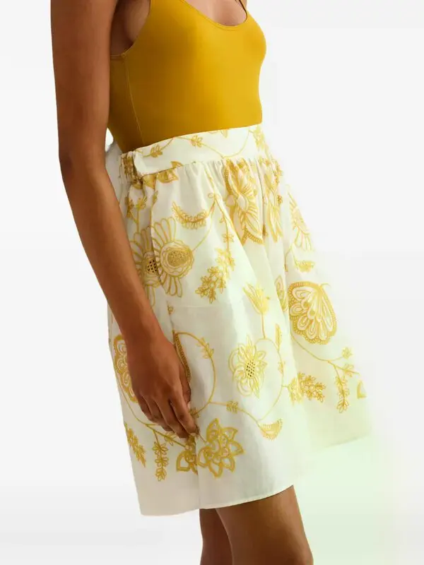 ERES Floral-print Cotton Shorts - White