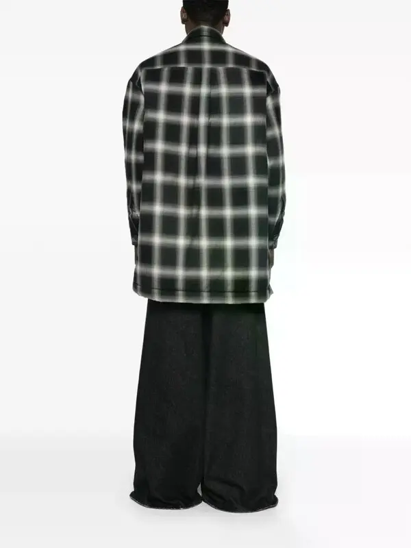 LỰU ĐẠN Checked Flannel Overshirt