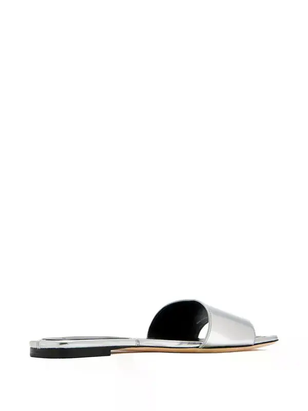 Vince Valeria Square-toe Sandals - Silver