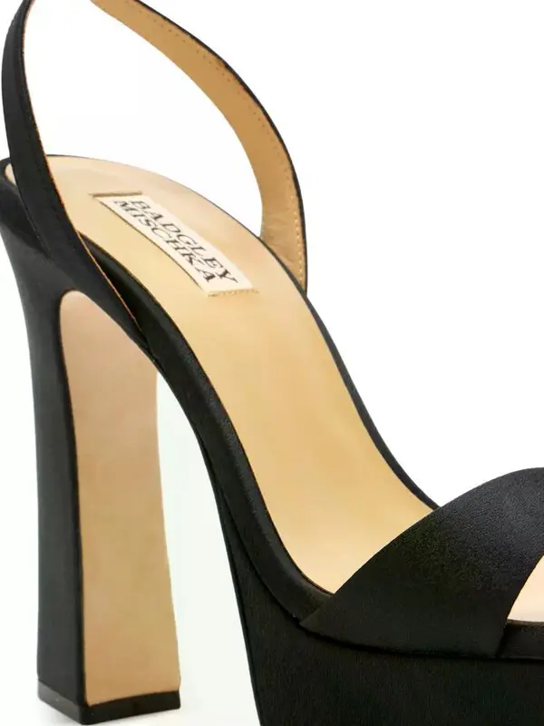 Badgley Mischka Caia Platform Heel Sandals - Black