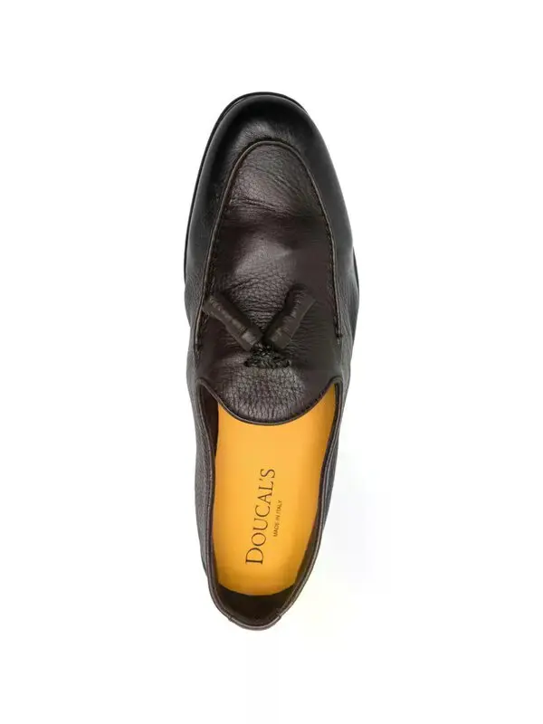 DOUCAL'S Tassel Leather Loafers - Brown