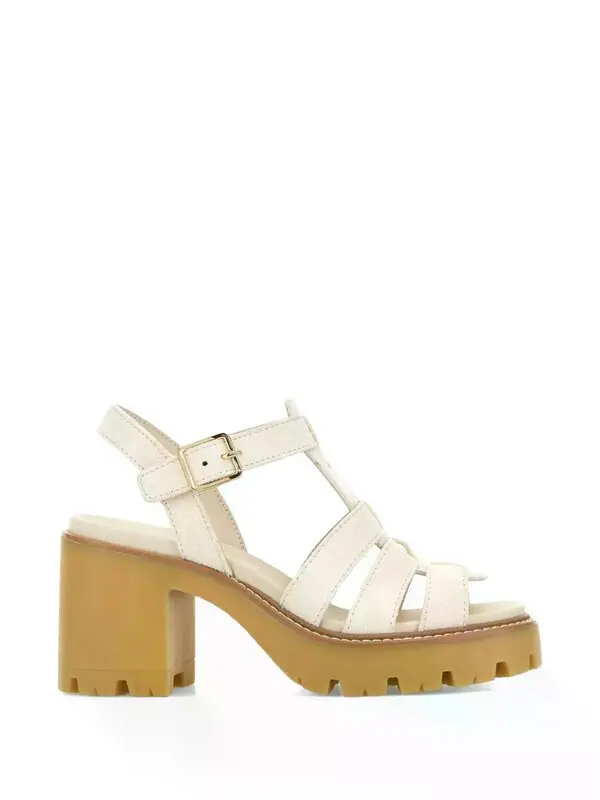 Prada Suede Platform Heeled Sandals