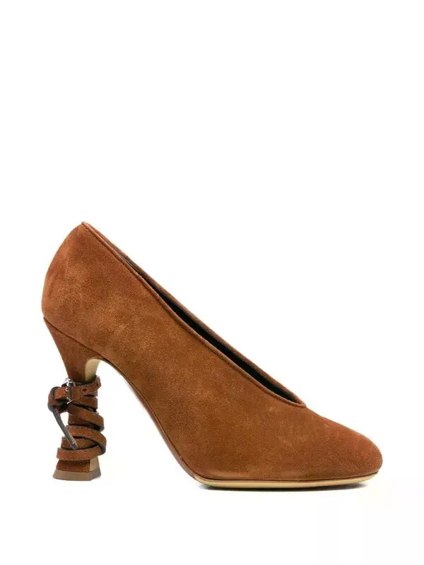 Moschino Laced Leather Pumps