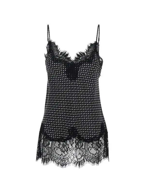 Gold Hawk Star Print Camisole - Black
