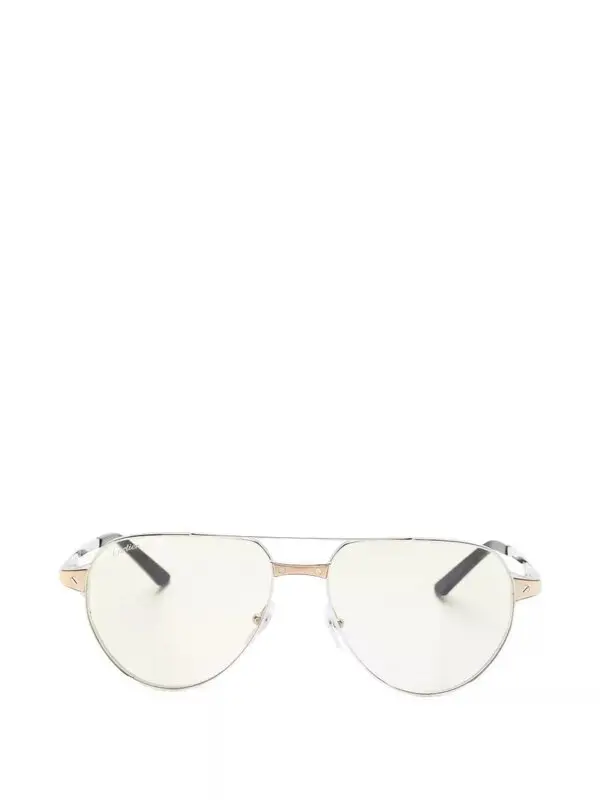 Cartier Pilot-frame Sunglasses - Silver