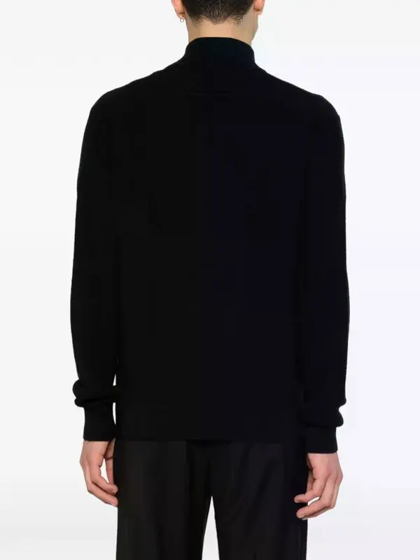 Zegna Zip Neck Sweater - Black