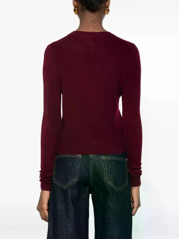 Eric Bompard Buttoned Cardigan - Red
