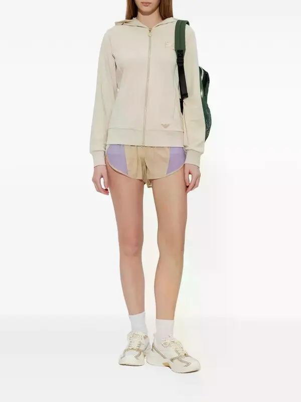 EA7 Logo-patch Colour-block Shorts
