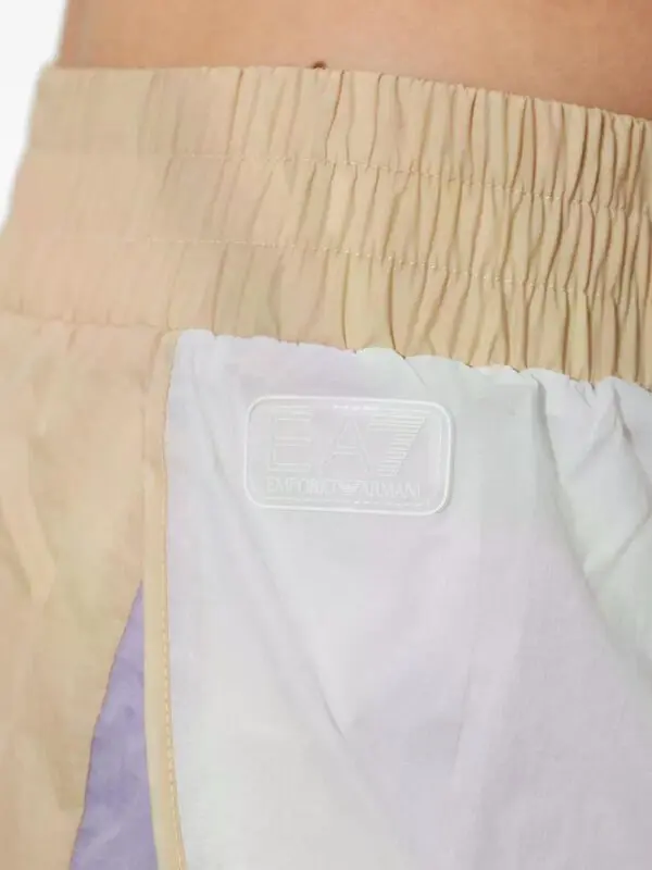 EA7 Logo-patch Colour-block Shorts