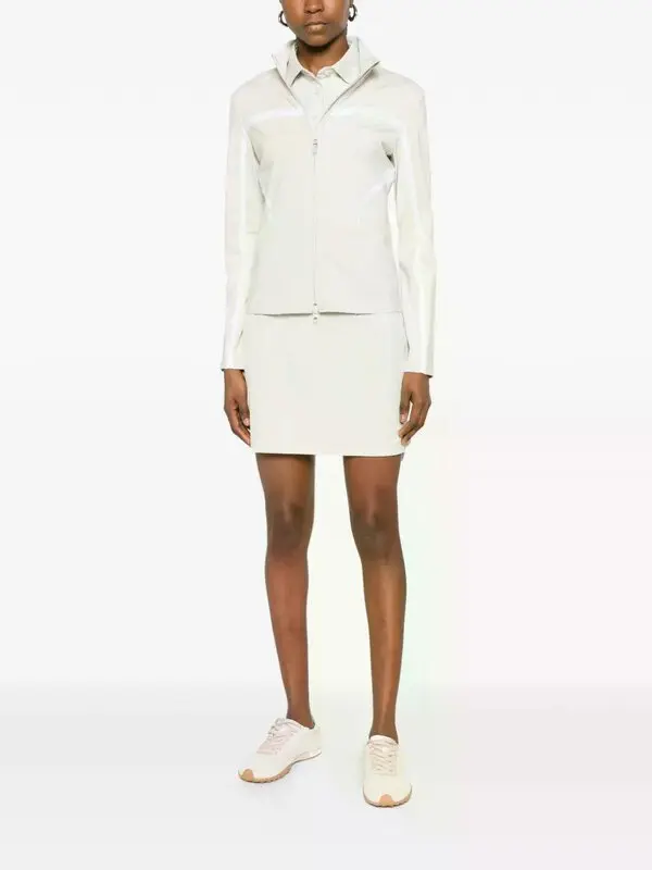 J. Lindeberg Beige Striped Zip Knitwear