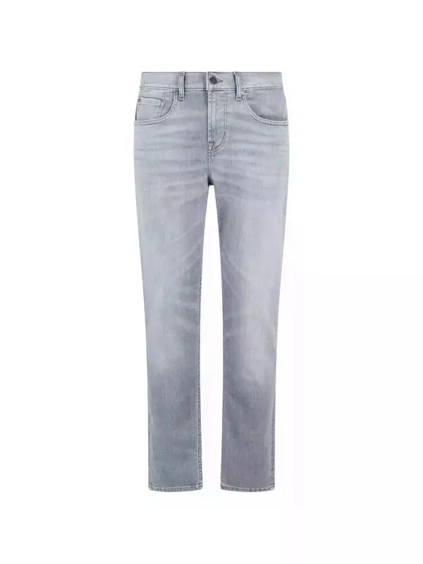 7 For All Mankind Faded Slim-fit Jeans - Grey
