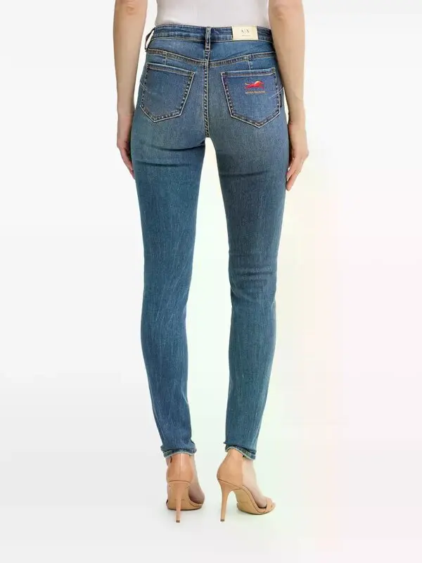 Armani Exchange Logo-embroidered Jeans