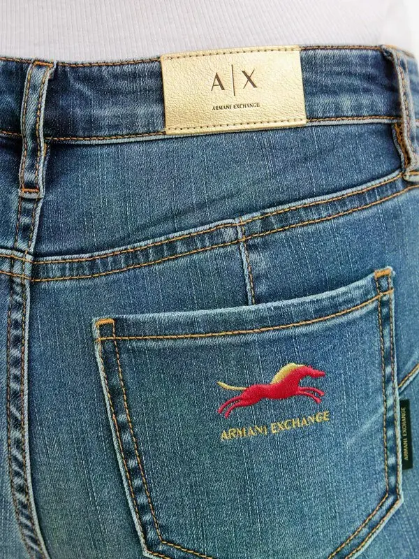 Armani Exchange Logo-embroidered Jeans
