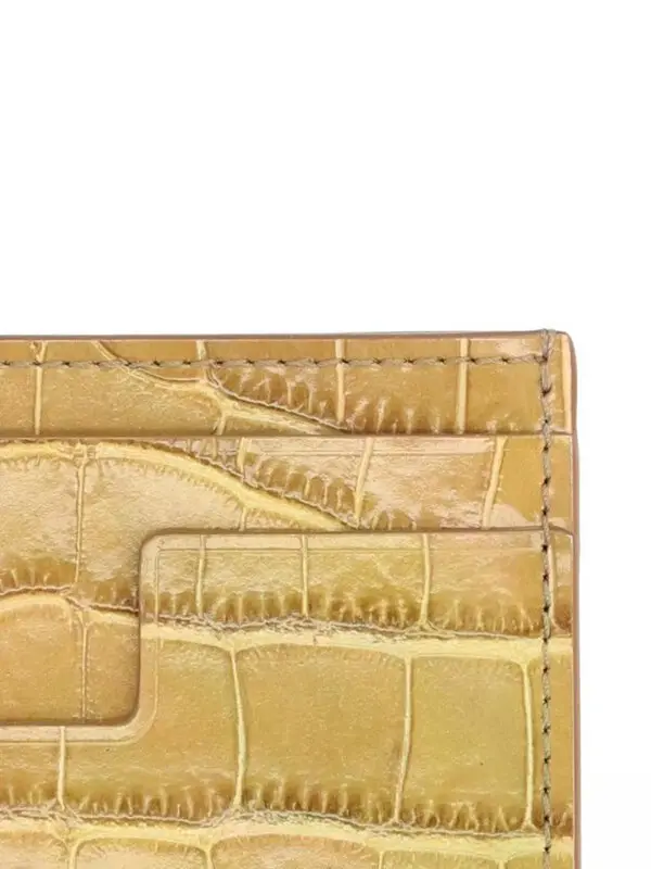 TOM FORD Leather Card Holder - Neutrals