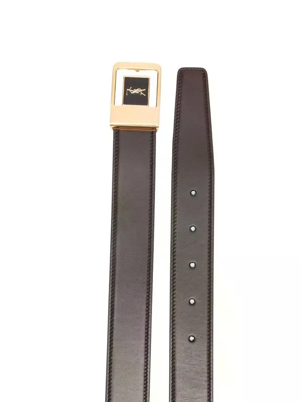 Saint Laurent Buckle-logo Belt