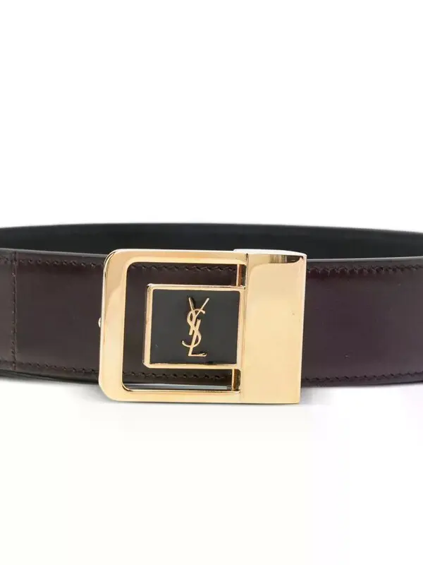 Saint Laurent Buckle-logo Belt