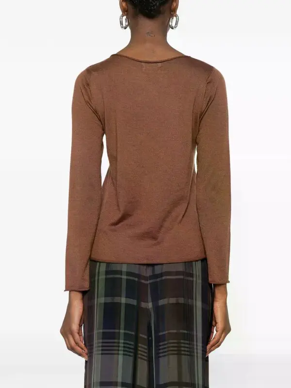 BEYOU Long-sleeve Sweater - Brown