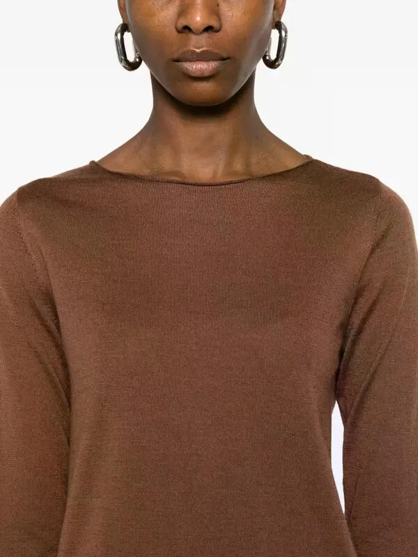 BEYOU Long-sleeve Sweater - Brown