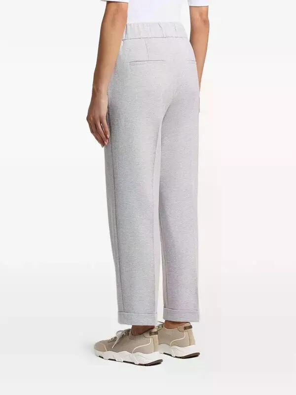 Peserico Tailored Fleece Trousers With Turn-up Hem