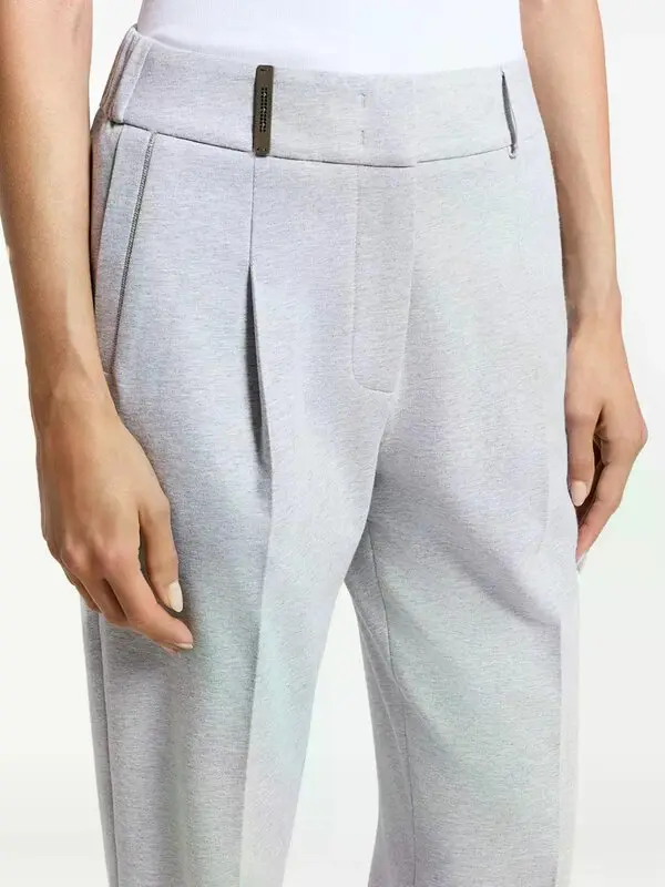 Peserico Tailored Fleece Trousers With Turn-up Hem