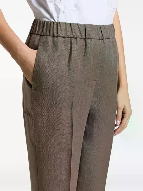 Peserico Elasticated-waist Straight Leg Trousers