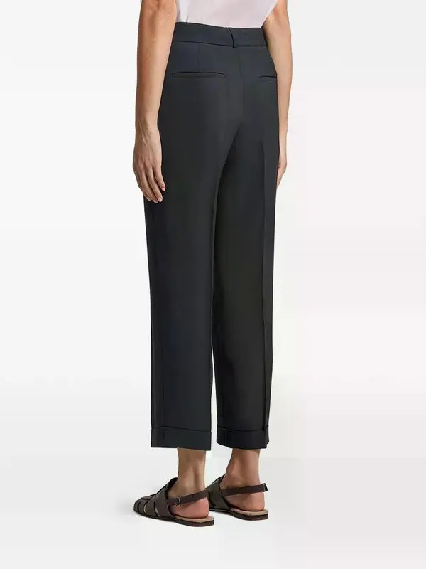 Peserico Pleated Cuffed Trousers - Blue