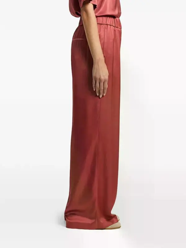 Peserico Wide-leg Trousers With Elasticated Waist - Red